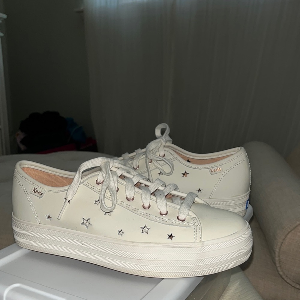 Keds Triple Kick Star Leather Platform Sneakers - Gem